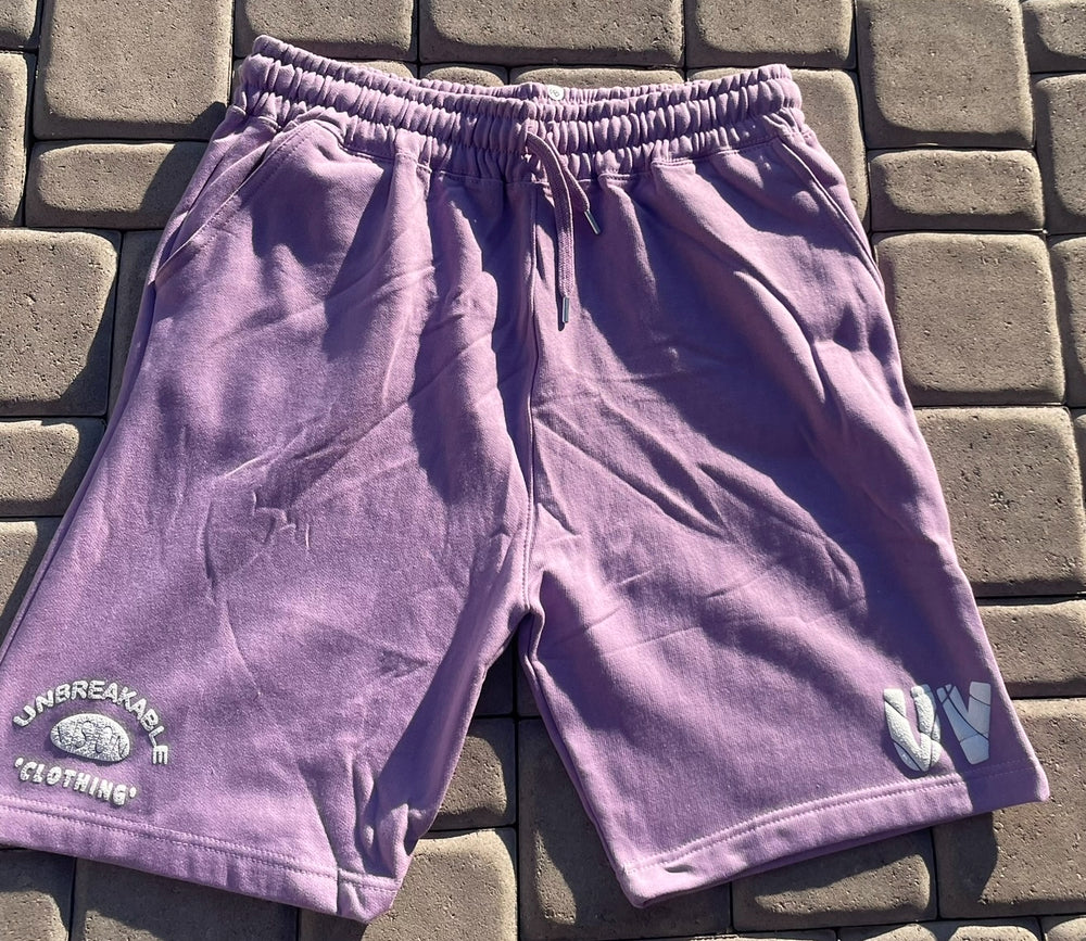 Uv” Unisex Lilac Sweat Shorts 👿👾 – Unbreakable Vision Clothing